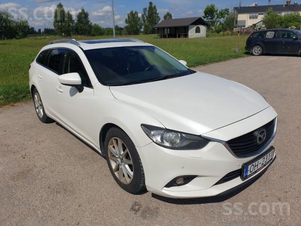 Белый Мазда 6 2013 в Рига, объемом двигателя 2.20 л и пробегом 307 тыс. км за 3650 €, фото 1 на AUTOMOTO.COM.LV