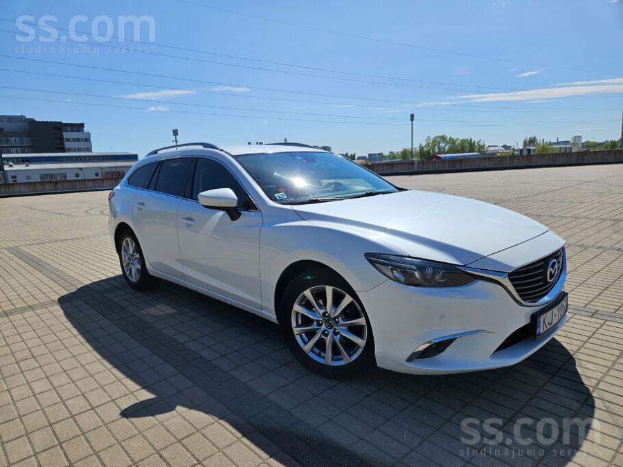 White Mazda 6 2016 in Riga, with an engine capacity of 2.00 L and mileage of 153 thousand km for 14300 €, photo 1 on AUTOMOTO.COM.LV