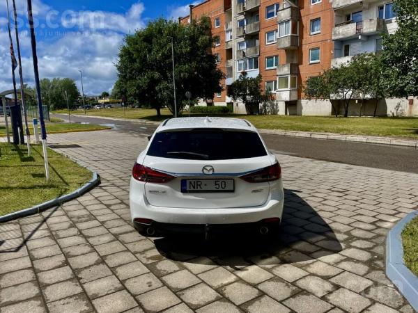 White Mazda 6 2016 in Liepaja, with an engine capacity of 2.20 L and mileage of 220 thousand km for 6990 €, photo 5 on AUTOMOTO.COM.LV