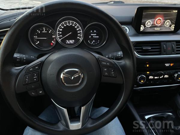 White Mazda 6 2016 in Liepaja, with an engine capacity of 2.20 L and mileage of 220 thousand km for 6990 €, photo 9 on AUTOMOTO.COM.LV