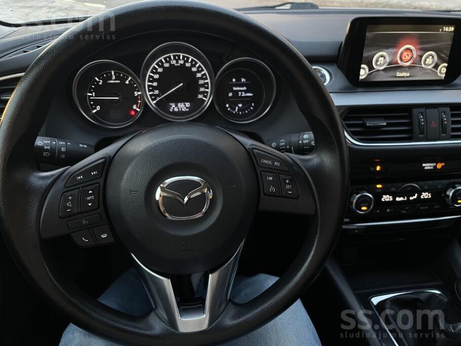 Balts Mazda 6 2016 Liepāja, ar dzinēja tilpumu 2.20 L un nobraukumu 220 tūkst. km par 6990 €, foto 10 vietnē AUTOMOTO.COM.LV