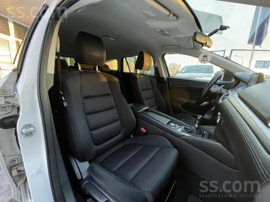 Balts Mazda 6 2016 Liepāja, ar dzinēja tilpumu 2.20 L un nobraukumu 220 tūkst. km par 6990 €, foto 12 vietnē AUTOMOTO.COM.LV