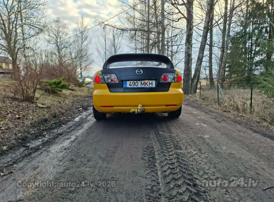 Yellow Mazda 6 2007 in Tallinn, with an engine capacity of 2.00 L and mileage of 207 thousand km for 1500 €, photo 6 on AUTOMOTO.COM.LV