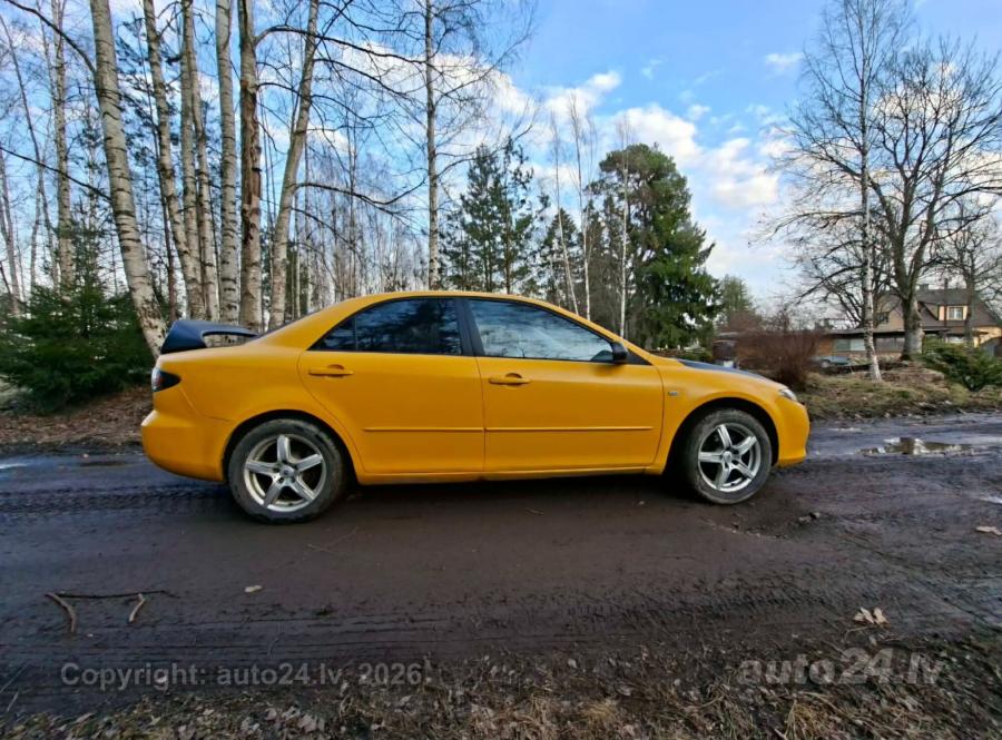 Yellow Mazda 6 2007 in Tallinn, with an engine capacity of 2.00 L and mileage of 207 thousand km for 1500 €, photo 8 on AUTOMOTO.COM.LV