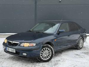 Blue Mazda 626 1999 in Riga, with an engine capacity of 1.80 L and mileage of 217 thousand km for 1699 €, photo  on AUTOMOTO.COM.LV