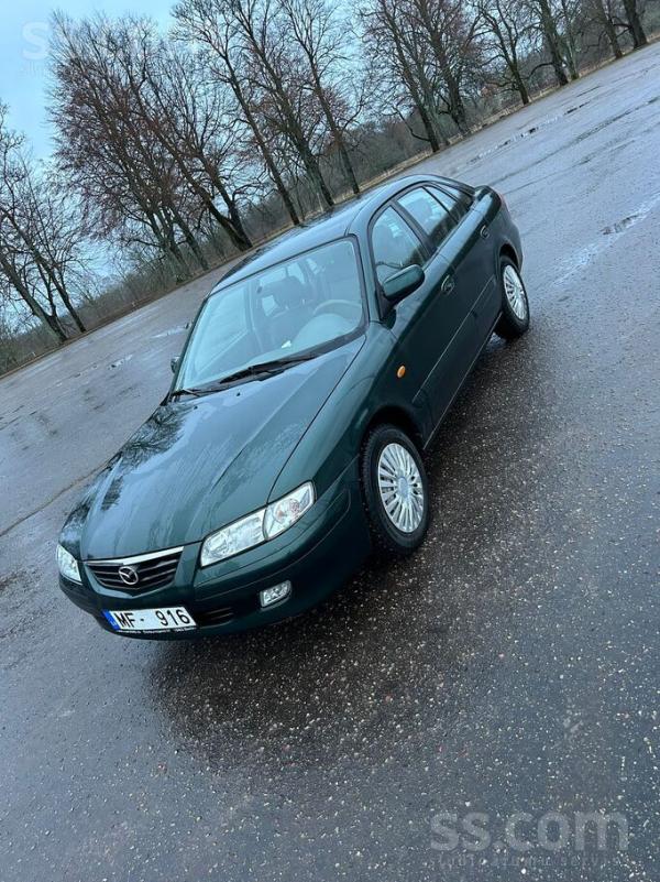 Green Mazda 626 1999 in Ventspils, with an engine capacity of 1.80 L and mileage of 230 thousand km for 1000 €, photo 2 on AUTOMOTO.COM.LV