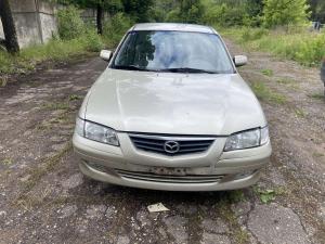 Dzeltens Mazda 626 2000 Kauņa, ar dzinēja tilpumu 1.84 L un nobraukumu 220 tūkst. km par 999 €, foto  vietnē AUTOMOTO.COM.LV