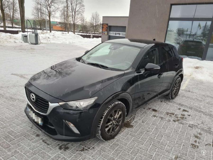 Black Mazda CX-3 2015 in Taurage, with an engine capacity of 1.50 L and mileage of 250 thousand km for 6900 €, photo 2 on AUTOMOTO.COM.LV