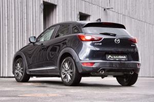Black Mazda CX-3 2015 in Riga, with an engine capacity of 1.50 L and mileage of 158 thousand km for 10900 €, photo 3 on AUTOMOTO.COM.LV