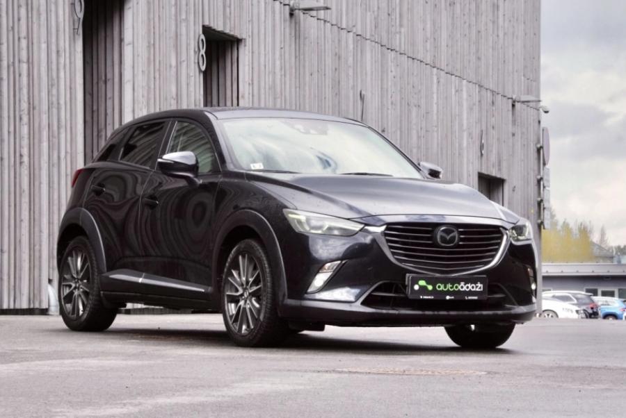Black Mazda CX-3 2015 in Riga, with an engine capacity of 1.50 L and mileage of 158 thousand km for 10900 €, photo 7 on AUTOMOTO.COM.LV