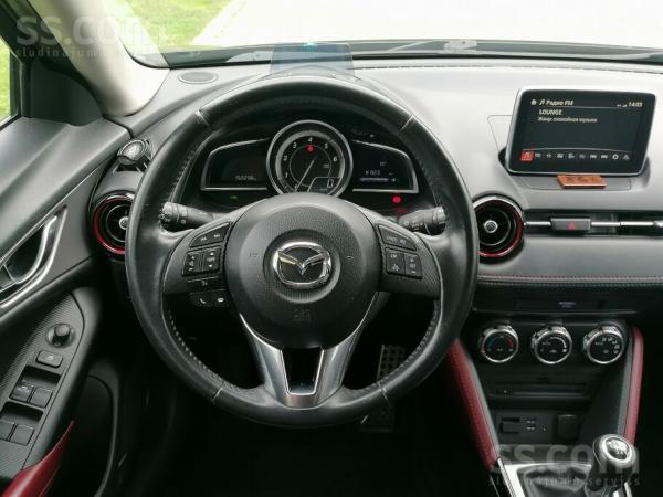 Black Mazda CX-3 2016 in Riga, with an engine capacity of 1.50 L and mileage of 166 thousand km for 8500 €, photo 6 on AUTOMOTO.COM.LV