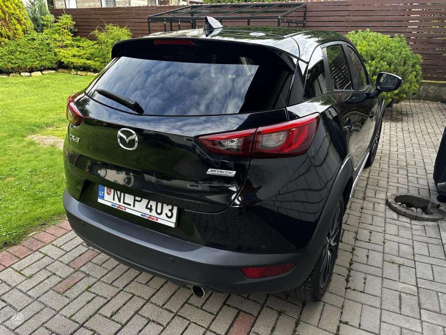 Melns Mazda CX-3 2017 Kauņa, ar dzinēja tilpumu 2.00 L un nobraukumu 210 tūkst. km par 12200 €, foto 4 vietnē AUTOMOTO.COM.LV