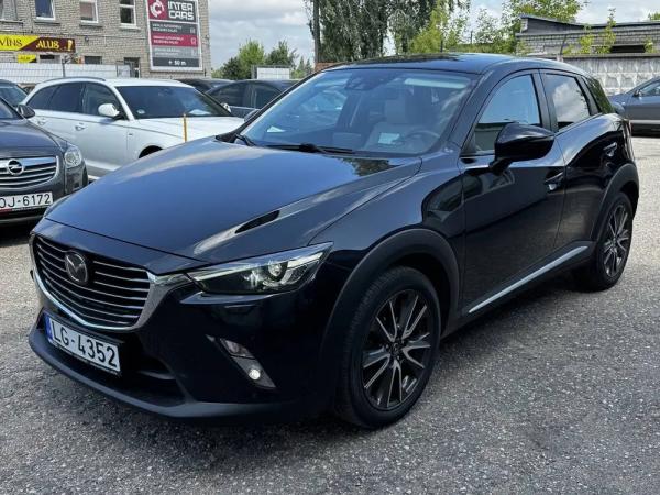 Black Mazda CX-3 2016 in Daugavpils, with an engine capacity of 2.00 L and mileage of 77 thousand km for 9500 €, photo 3 on AUTOMOTO.COM.LV