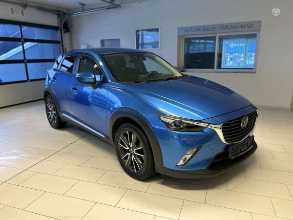Zils Mazda CX-3 2015 Šauļi, ar dzinēja tilpumu 1.50 L un nobraukumu 202 tūkst. km par 10800 €, foto 1 vietnē AUTOMOTO.COM.LV