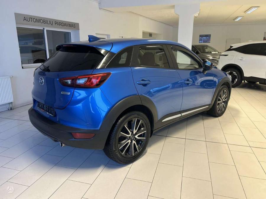Zils Mazda CX-3 2015 Šauļi, ar dzinēja tilpumu 1.50 L un nobraukumu 202 tūkst. km par 10800 €, foto 2 vietnē AUTOMOTO.COM.LV