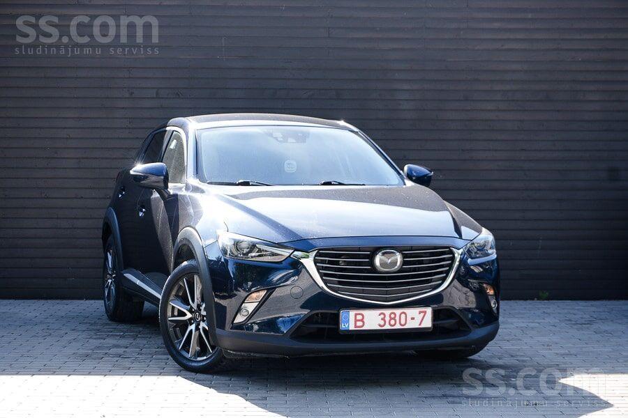 Blue Mazda CX-3 2016 in Riga, with an engine capacity of 1.50 L and mileage of 225 thousand km for 11490 €, photo 3 on AUTOMOTO.COM.LV