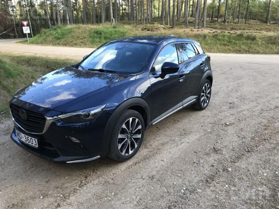 Blue Mazda CX-3 2019 in Riga, with an engine capacity of 2.00 L and mileage of 82 thousand km for 16490 €, photo 3 on AUTOMOTO.COM.LV