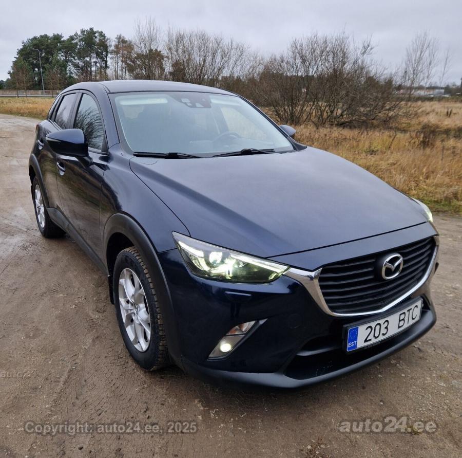 Blue Mazda CX-3 2017 in Tallinn, with an engine capacity of 2.00 L and mileage of 110 thousand km for 11990 €, photo 1 on AUTOMOTO.COM.LV