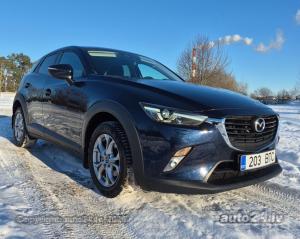 Zils Mazda CX-3 2017 Tallina, ar dzinēja tilpumu 2.00 L un nobraukumu 110 tūkst. km par 11990 €, foto  vietnē AUTOMOTO.COM.LV