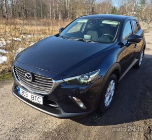 Zils Mazda CX-3 2017 Tallina, ar dzinēja tilpumu 2.00 L un nobraukumu 110 tūkst. km par 11990 €, foto  vietnē AUTOMOTO.COM.LV