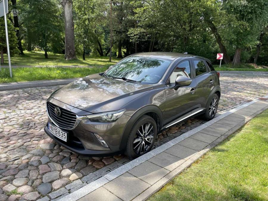 Brown Mazda CX-3 2018 in Kaunas, with an engine capacity of 2.00 L and mileage of 125 thousand km for 12800 €, photo 1 on AUTOMOTO.COM.LV