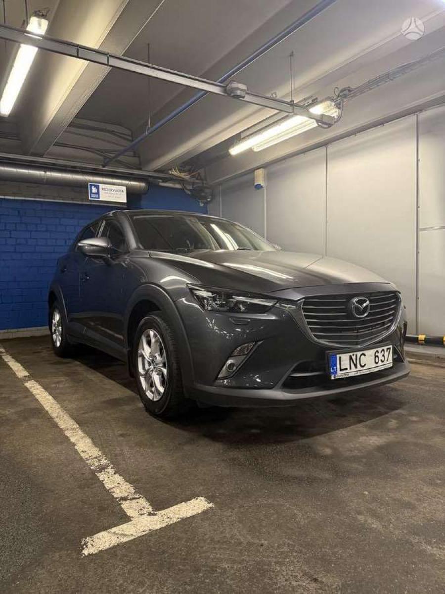 Pelēks Mazda CX-3 2015 Viļņa, ar dzinēja tilpumu 2.00 L un nobraukumu 130 tūkst. km par 13500 €, foto 1 vietnē AUTOMOTO.COM.LV