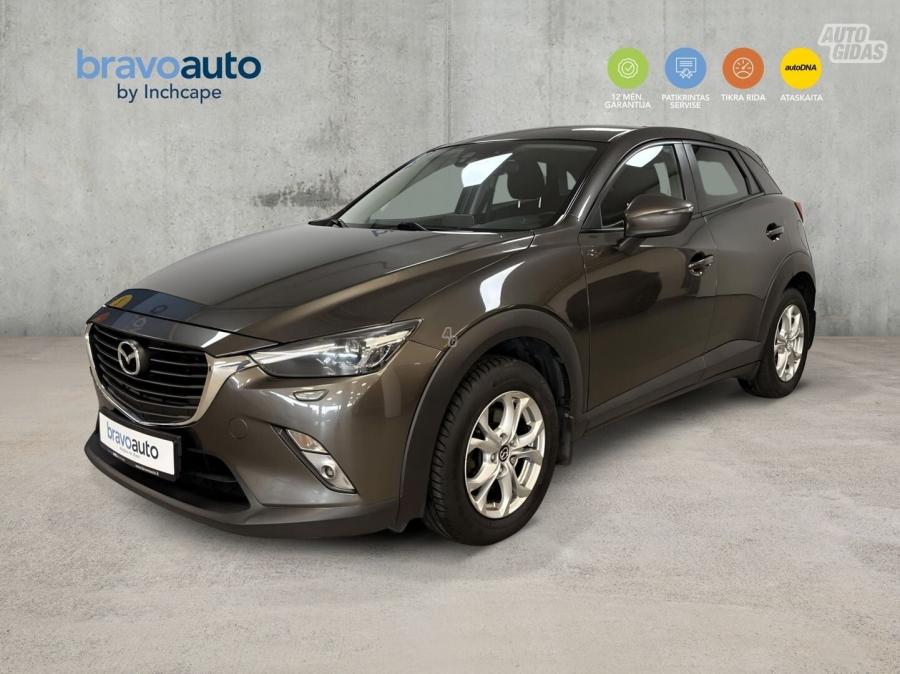 Grey Mazda CX-3 2016 in Vilnius, with an engine capacity of 2.00 L and mileage of 193 thousand km for 9900 €, photo 1 on AUTOMOTO.COM.LV