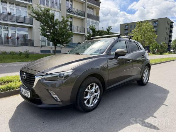 Pelēks Mazda CX-3 2016 Rīga, ar dzinēja tilpumu 2.00 L un nobraukumu 134 tūkst. km par 11900 €, foto 1 vietnē AUTOMOTO.COM.LV