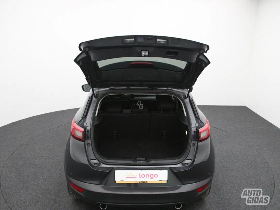 Pelēks Mazda CX-3 2016 Viļņa, ar dzinēja tilpumu 1.50 L un nobraukumu 203 tūkst. km par 9199 €, foto 30 vietnē AUTOMOTO.COM.LV