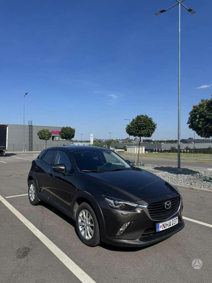 Grey Mazda CX-3 2016 in Kaunas, with an engine capacity of 2.00 L and mileage of 87 thousand km for 12700 €, photo 1 on AUTOMOTO.COM.LV