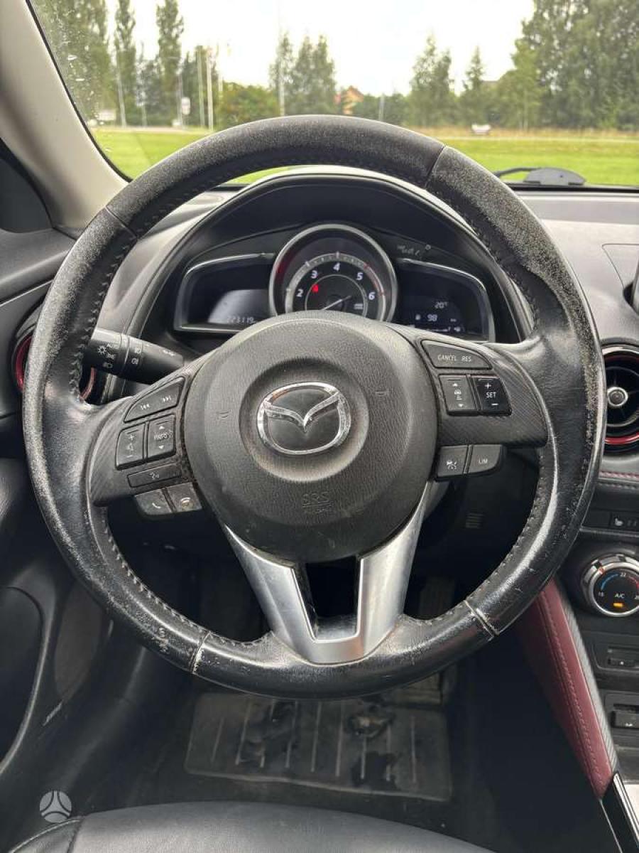 Grey Mazda CX-3 2016 in Taurage, with an engine capacity of 1.50 L and mileage of 228 thousand km for 6900 €, photo 18 on AUTOMOTO.COM.LV