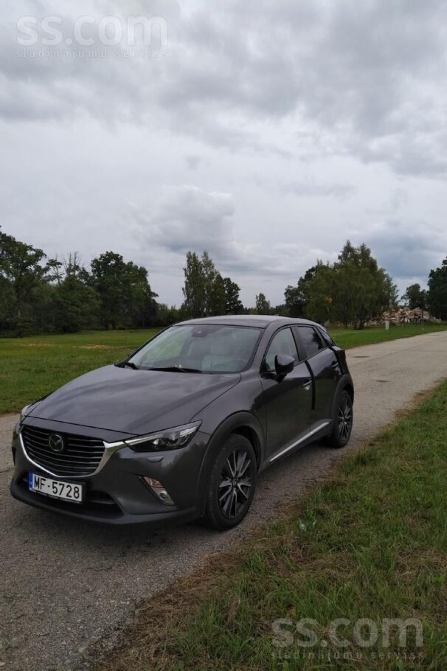 Pelēks Mazda CX-3 2017 Rīga, ar dzinēja tilpumu 2.00 L un nobraukumu 109 tūkst. km par 13400 €, foto 2 vietnē AUTOMOTO.COM.LV