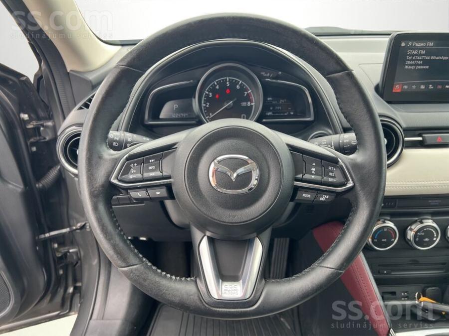 Grey Mazda CX-3 2017 in Riga, with an engine capacity of 2.00 L and mileage of 122 thousand km for 11990 €, photo 11 on AUTOMOTO.COM.LV