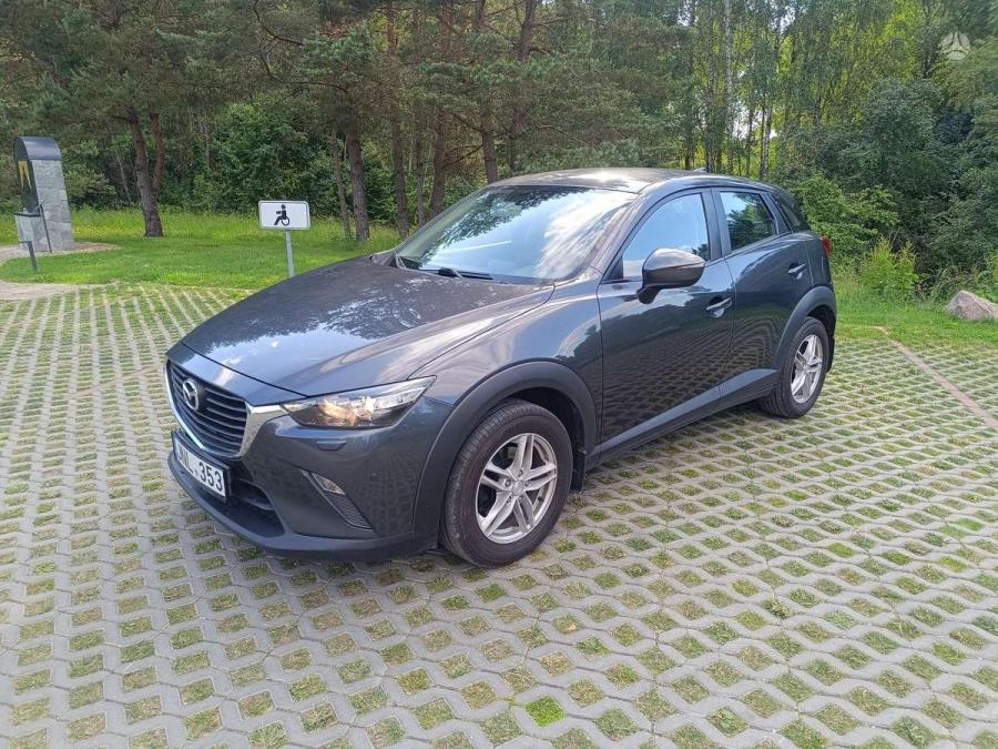 Grey Mazda CX-3 2017 in Trakai, with an engine capacity of 2.00 L and mileage of 270 thousand km for 7955 €, photo 1 on AUTOMOTO.COM.LV
