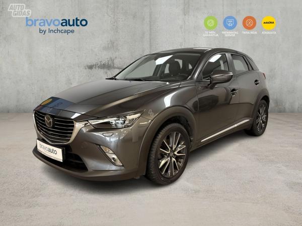 Pelēks Mazda CX-3 2018 Viļņa, ar dzinēja tilpumu 2.00 L un nobraukumu 78 tūkst. km par 16550 €, foto 1 vietnē AUTOMOTO.COM.LV
