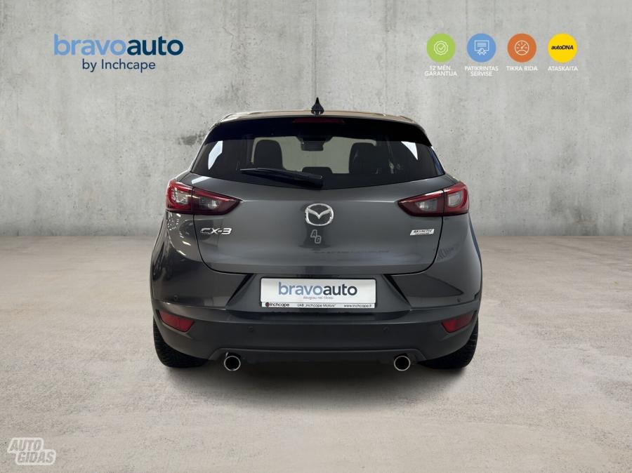 Grey Mazda CX-3 2018 in Vilnius, with an engine capacity of 2.00 L and mileage of 78 thousand km for 16550 €, photo 4 on AUTOMOTO.COM.LV