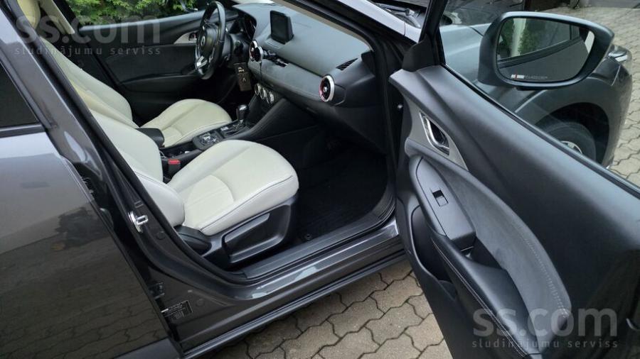 Pelēks Mazda CX-3 2018 Rīga, ar dzinēja tilpumu 2.00 L un nobraukumu 89 tūkst. km par 17100 €, foto 18 vietnē AUTOMOTO.COM.LV