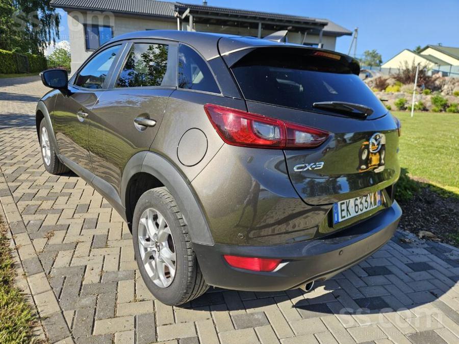 Pelēks Mazda CX-3 2016 Ogre, ar dzinēja tilpumu 1.50 L un nobraukumu 125 tūkst. km par 7250 €, foto 6 vietnē AUTOMOTO.COM.LV