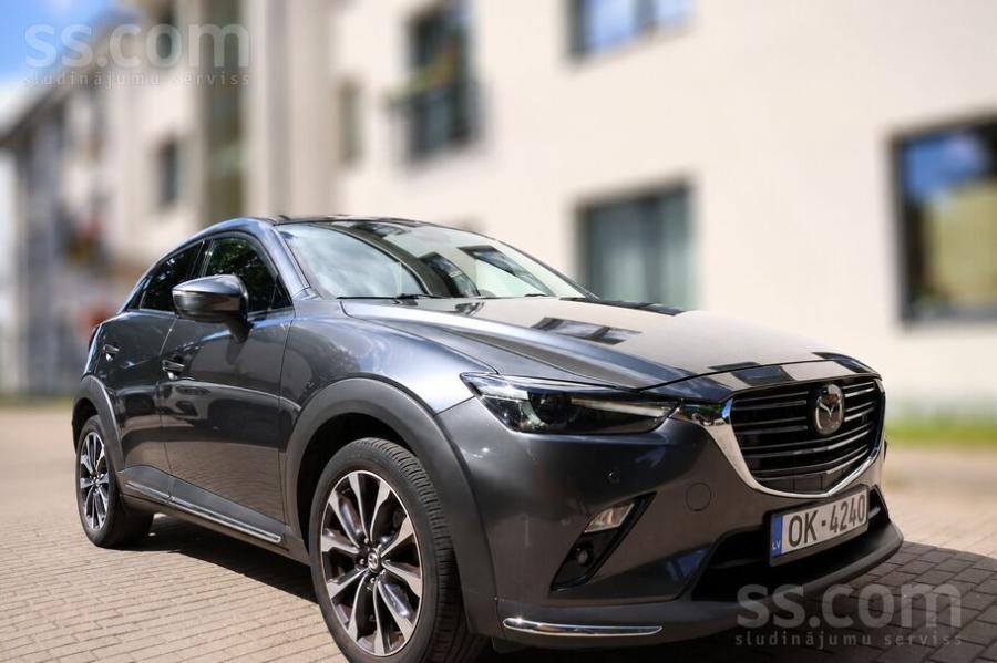 Pelēks Mazda CX-3 2019 Rīga, ar dzinēja tilpumu 2.00 L un nobraukumu 89 tūkst. km par 18500 €, foto 1 vietnē AUTOMOTO.COM.LV