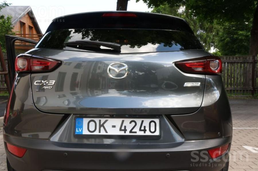 Pelēks Mazda CX-3 2019 Rīga, ar dzinēja tilpumu 2.00 L un nobraukumu 89 tūkst. km par 18500 €, foto 3 vietnē AUTOMOTO.COM.LV