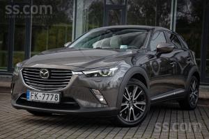 Pelēks Mazda CX-3 2015 Rīga, ar dzinēja tilpumu 2.00 L un nobraukumu 63 tūkst. km par 13700 €, foto  vietnē AUTOMOTO.COM.LV