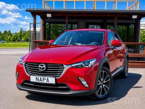 Sarkans Mazda CX-3 2016 Rīga, ar dzinēja tilpumu 1.50 L un nobraukumu 176 tūkst. km par 10450 €, foto  vietnē AUTOMOTO.COM.LV