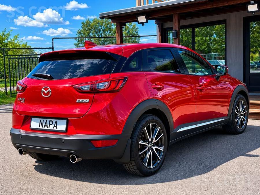 Red Mazda CX-3 2016 in Riga, with an engine capacity of 1.50 L and mileage of 176 thousand km for 10450 €, photo 9 on AUTOMOTO.COM.LV