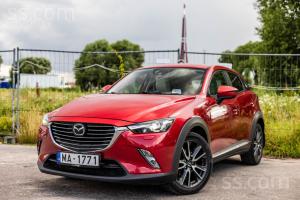 Sarkans Mazda CX-3 2016 Rīga, ar dzinēja tilpumu 1.50 L un nobraukumu 165 tūkst. km par 10990 €, foto  vietnē AUTOMOTO.COM.LV