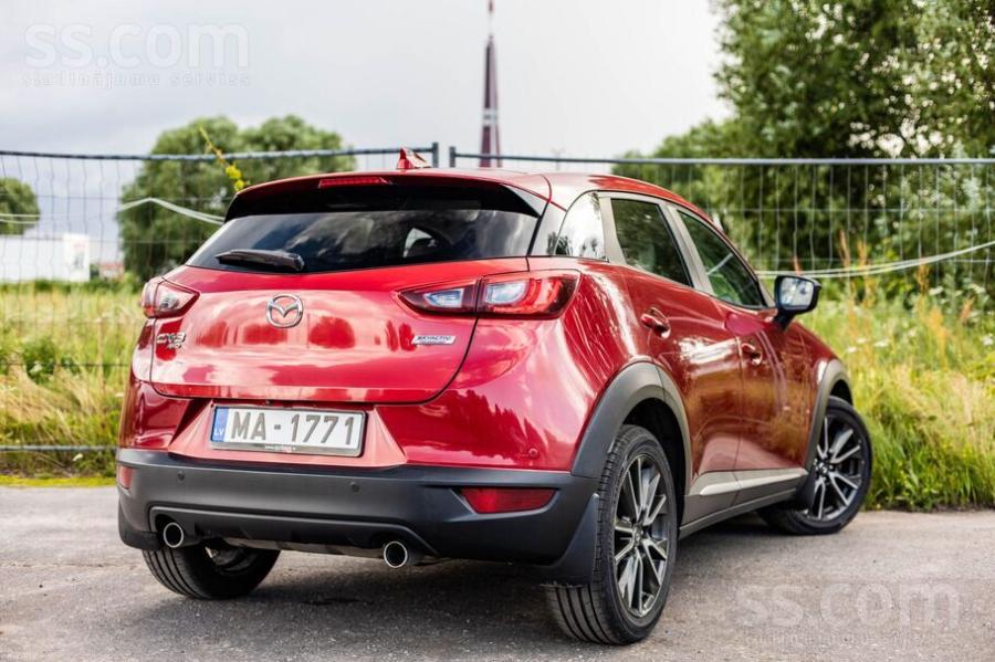 Sarkans Mazda CX-3 2016 Rīga, ar dzinēja tilpumu 1.50 L un nobraukumu 165 tūkst. km par 10990 €, foto 8 vietnē AUTOMOTO.COM.LV