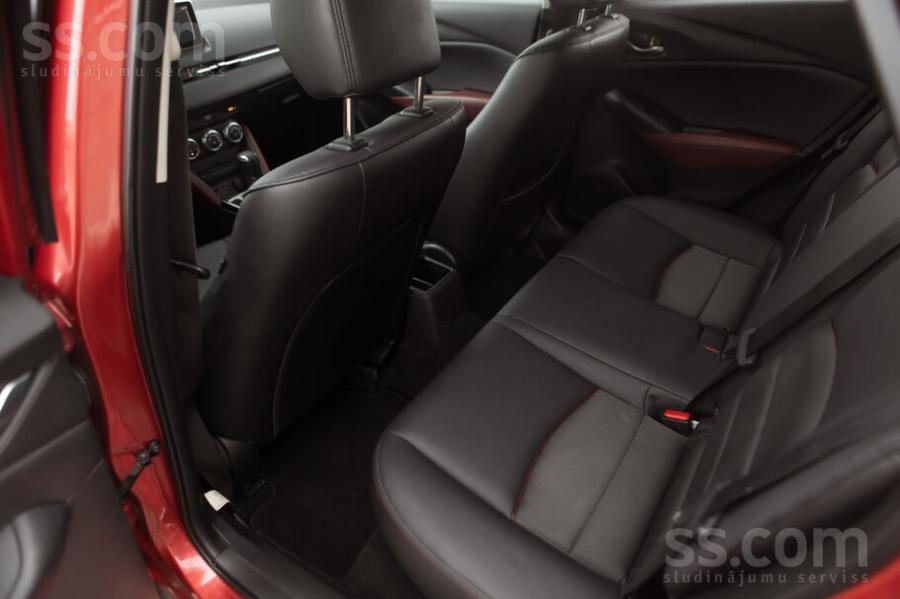 Red Mazda CX-3 2016 in Riga, with an engine capacity of 1.50 L and mileage of 0 thousand km for 9800 €, photo 12 on AUTOMOTO.COM.LV