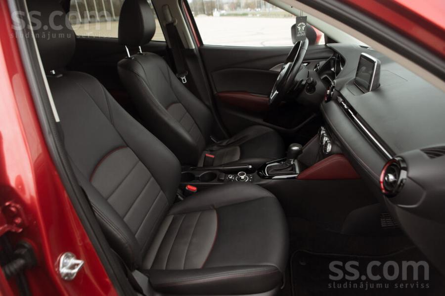 Red Mazda CX-3 2016 in Riga, with an engine capacity of 1.50 L and mileage of 0 thousand km for 9800 €, photo 14 on AUTOMOTO.COM.LV