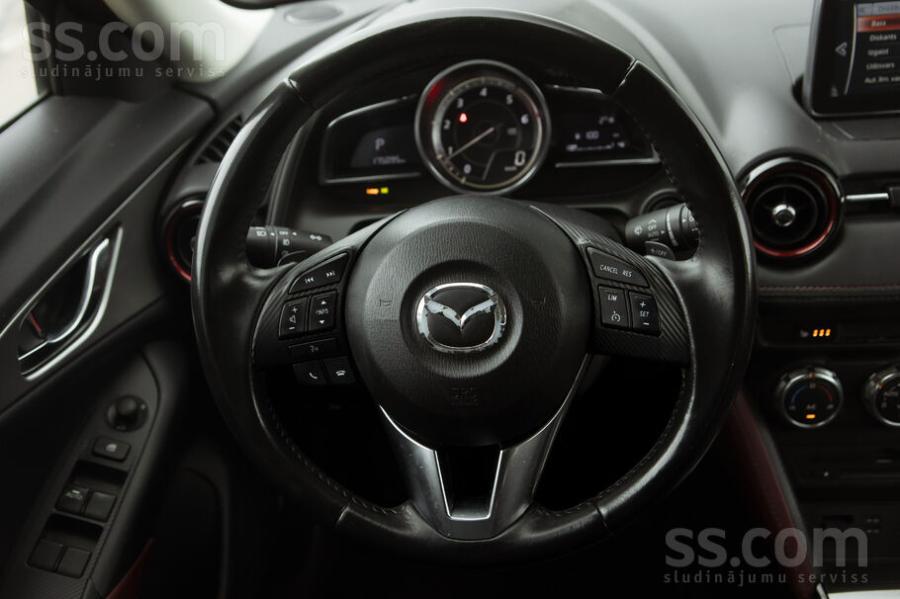 Red Mazda CX-3 2016 in Riga, with an engine capacity of 1.50 L and mileage of 0 thousand km for 9800 €, photo 15 on AUTOMOTO.COM.LV