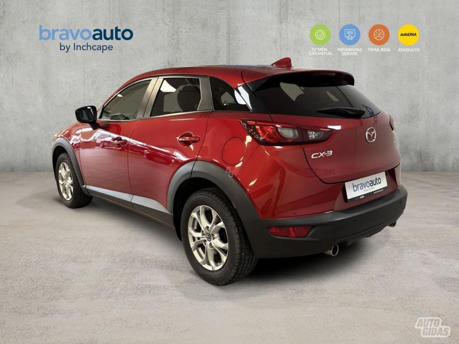 Red Mazda CX-3 2017 in Vilnius, with an engine capacity of 2.00 L and mileage of 91 thousand km for 14500 €, photo 3 on AUTOMOTO.COM.LV