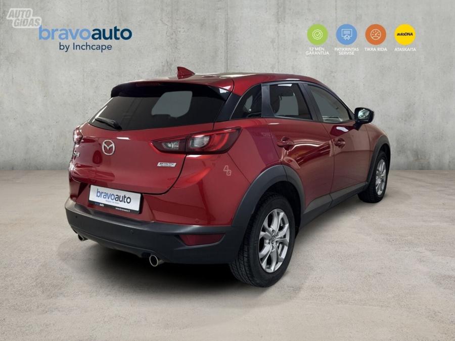Red Mazda CX-3 2017 in Vilnius, with an engine capacity of 2.00 L and mileage of 91 thousand km for 14500 €, photo 5 on AUTOMOTO.COM.LV